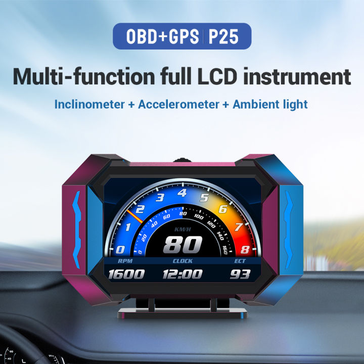 OBD+GPS Dual System Smart Gauge HUD P25 Car OBD Head Up Display on ...
