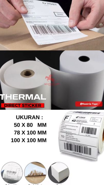 Thermal Direct Label/Kertas Thermal Label Barcode/Kertas Label Stiker ...