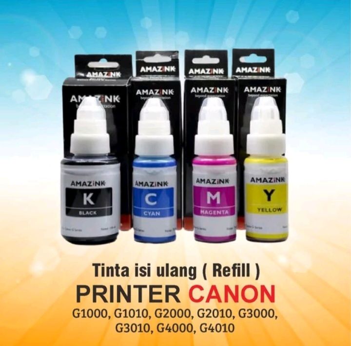 1 Set Tinta Printer Canon G1000, G1010, G2000, G2010, G3000, G3010 ...