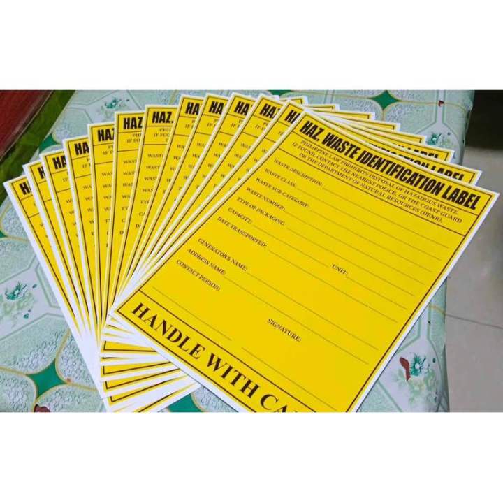 Hazardous Waste Identification Label 5 sheets minimum order | Lazada PH Hazardous Waste Identification Label 5 sheets minimum order | Lazada PH