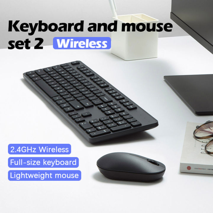 Xiaomi Wireless Keyboard Mouse Set 2 104 Keys 2.4GHz USB Receiver ...