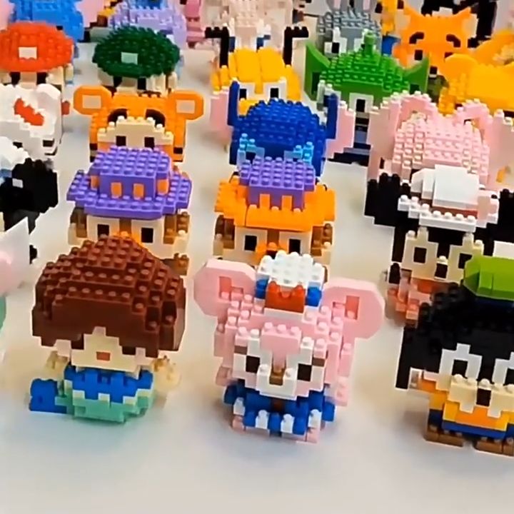 Nano Blocks Cute Cartoon Building Blocks Pooh SpongeBob Puzzle Kids ...