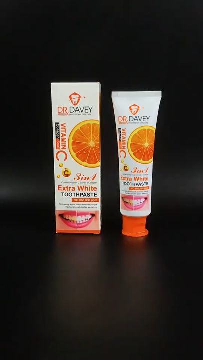#SCW DR.DAVEY 3 in 1 white toothpaste contains vitamin c Snail Collagen ...