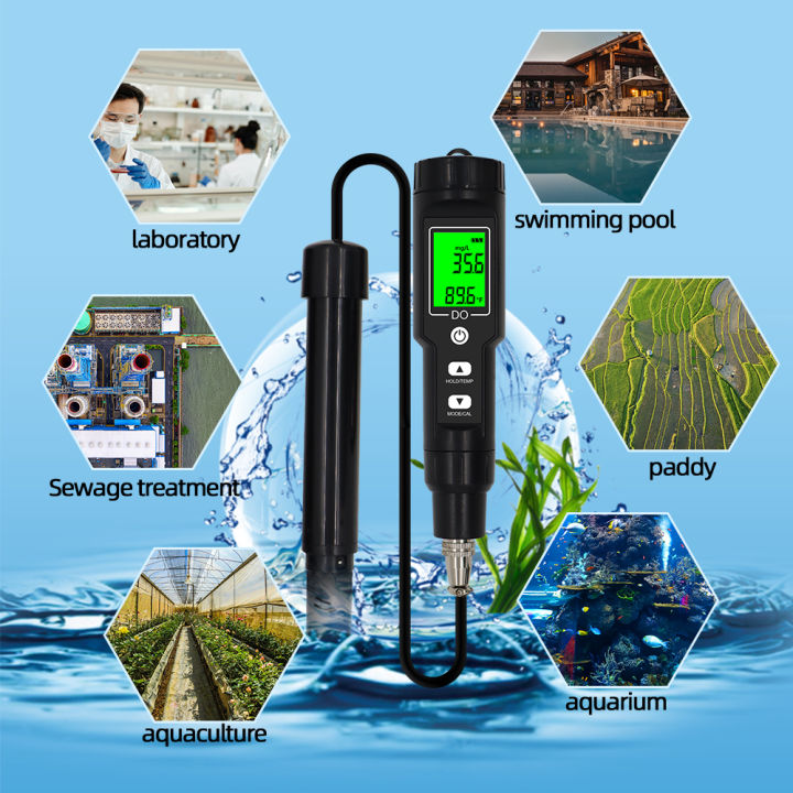 Digital Dissolved Oxygen Meter DO9100 Water Quality Oxygen Detector ... Digital Dissolved Oxygen Meter DO9100 Water Quality Oxygen Detector ...