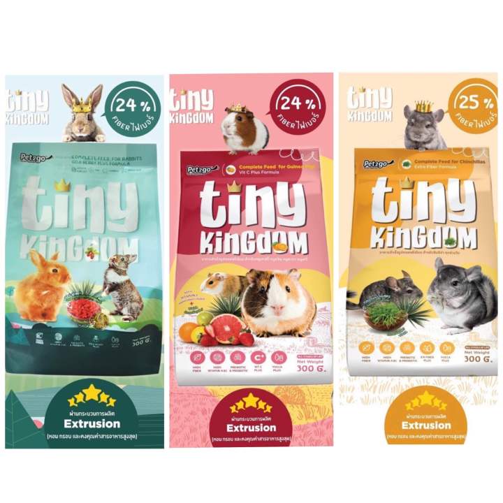 Tiny Kingdom (ไทนี่ คิงด้อม) อาหารกระต่าย แฮมเตอร์ และชินชิล่า ขนาด 300 g | Lazada.co.th