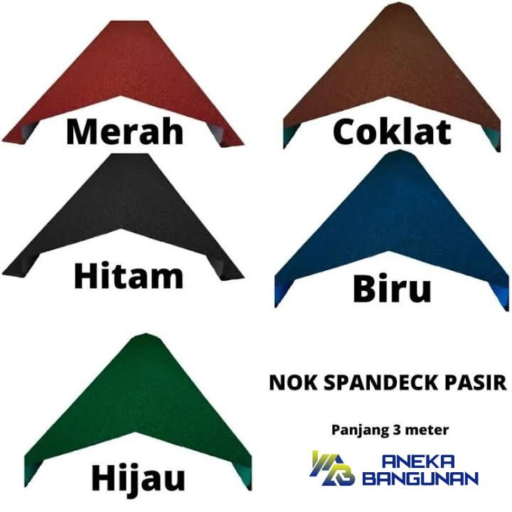 Nok Spandek Pasir / Wuwungan Atap (tebal 0.35) panjang 3 meter | Lazada ...