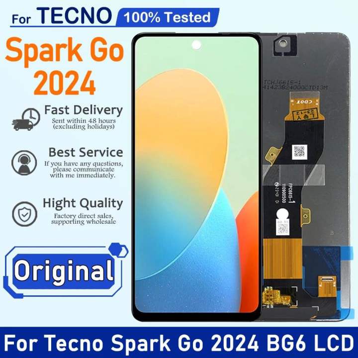 หน้าจอ+ทัชสกรีน สำหรับ tecno Spark Go 2024 BG6จอแสดงผล LCD หน้าจอสัมผัส ...