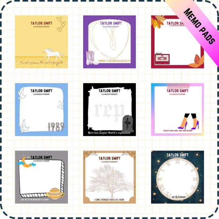 Taylor Swift Inspired Pads, Original Design Swiftie's Memo Pads | Lazada PH