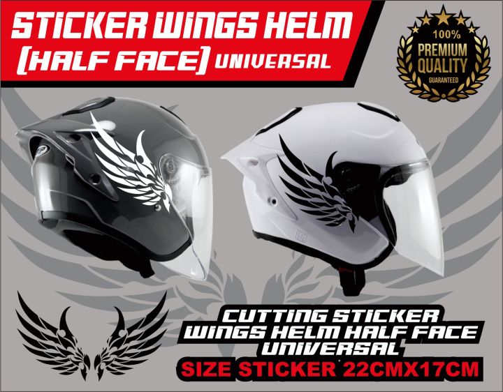 Cutting sticker helm half face | Lazada Indonesia