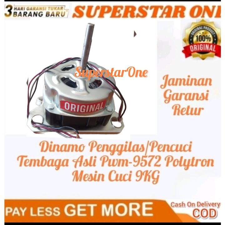 Dinamo Penggilas/Pencuci Tembaga Asli PWM-9572 POLYTRON Mesin Cuci 9KG ...