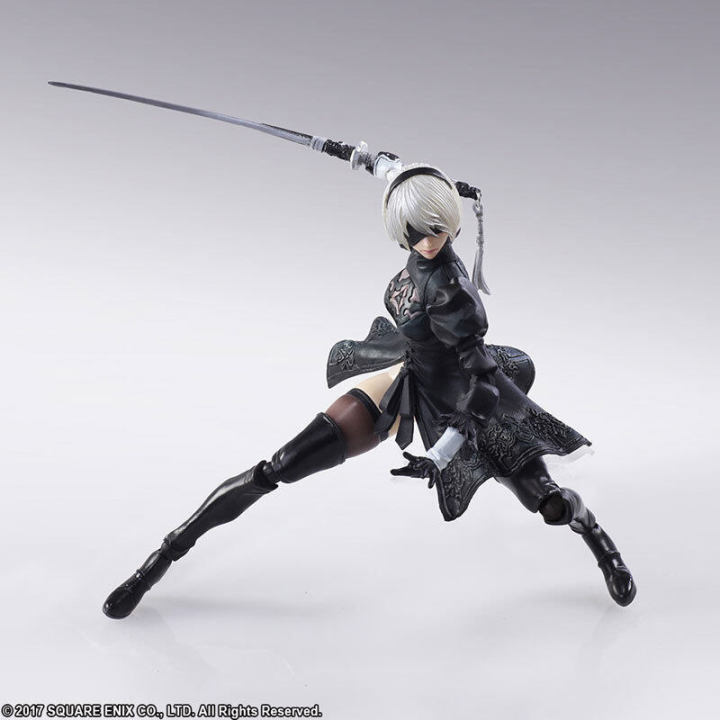 14cm NieR Automata YoRHa No. 2 Type B 2B Fighting Action Figure PVC ...