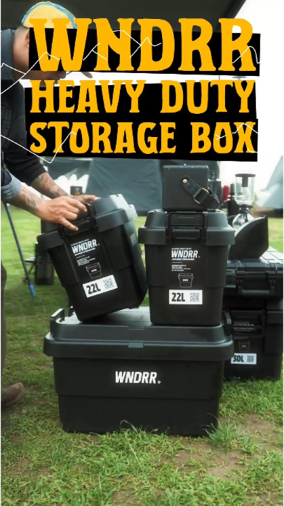 WNDRR Heavy Duty Storage Box – Stackable, Lockable, Outdoor-Ready ...