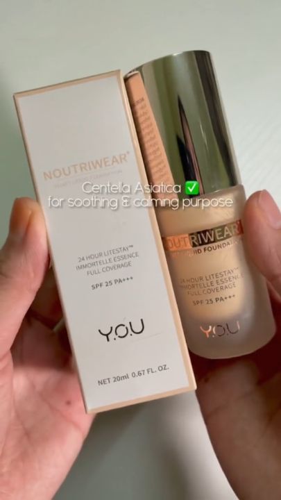 YOU NoutriWear+ Velvet Liquid Foundation SPF 25 PA+++ | 24H Full ...