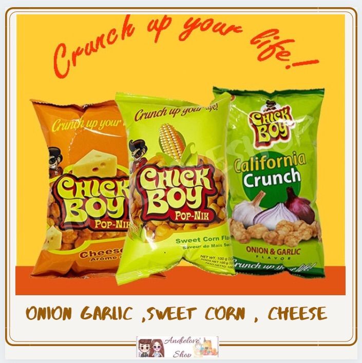 Chickboy Assorted ( Sweet Corn , Cheese , Onion Garlic) 100G | Lazada PH