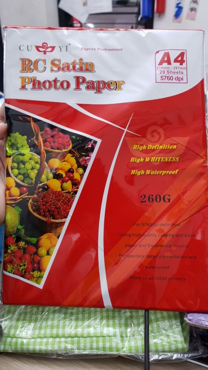 A4 Cuyi RC Satin Photo Paper for Photography Printing Album Photobooth ...