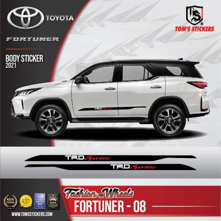 👍👍 TOYOTA FORTUNER CAR BODY STICKER SET FORTUNER - 08 | Lazada