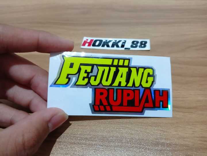 Sticker pejuang rupiah cutting 8cm stiker acesoris variasi motor mobil ...
