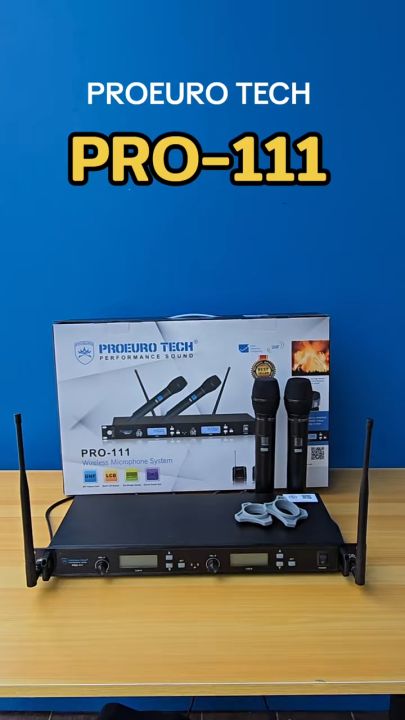 ส่งฟรี (มีตัวเลือก) ไมค์ลอยปรับความถี่ได้ ไมโครโฟนไร้สาย PROEUROTECH PRO-111 ไมค์ลอย UHF ...