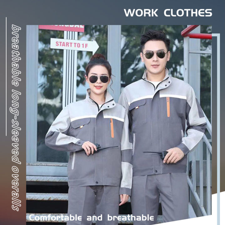 Safety Jacket Workwear work uniformCoverall suits men long sleeve wear ...