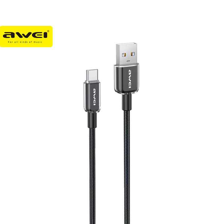 AweI CL-145T Type-C Cable Fast Charging 5A Data Transmission Durable ...