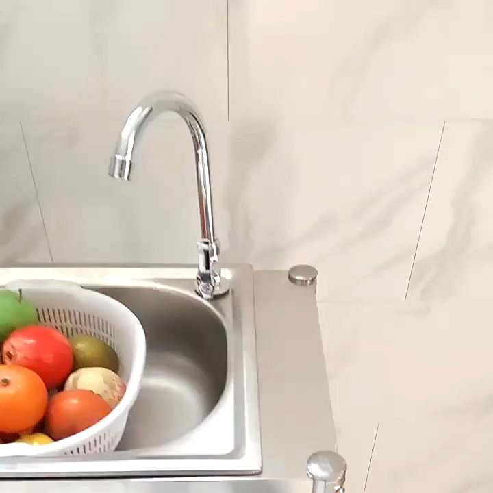 Kitchen Sink Stand Rack with Faucet Basin Set 304 Stainless Steel Sink ...