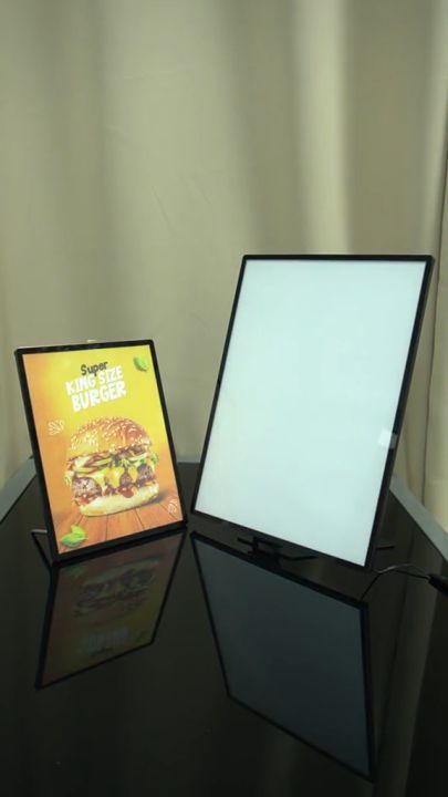 LED Menu Lightbox Black / Board Frame Menu / Order Board/ Milktea Menu ...