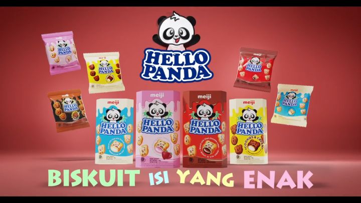 Hello Panda Cookies isi 10 x 10 GR Milk Coklat Strawberry Cookies and ...