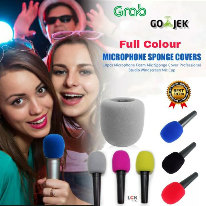 Busa microphone tebal /spon foam mic genggam /sarung cover mikrofon ...