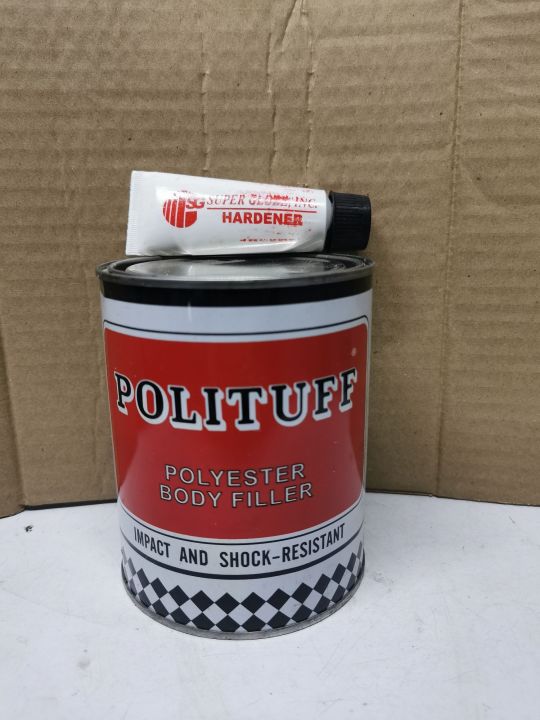 Polituff polyester body filler with hardener 1 liter | Lazada PH