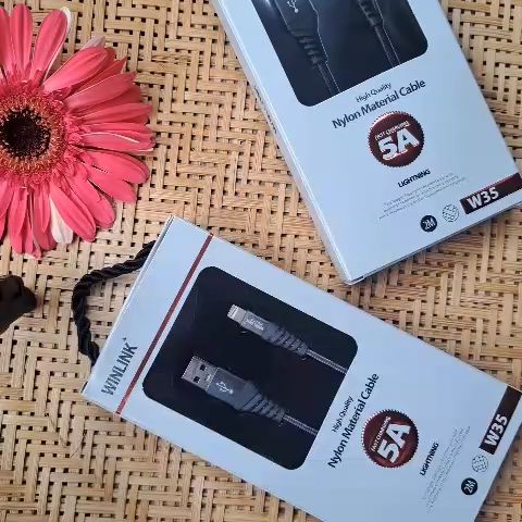 Dây cáp sạc Iphone 2M bọc dù, dây sạc Wl35 Winlink cap sạc iphone 2M dầu Usb to lightling bọc dù ...