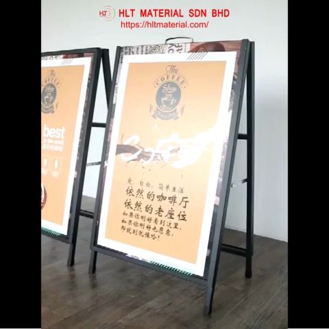 Metal A Frame Poster Frame 90cm x 60cm Folding Sidewalk Signboard ...