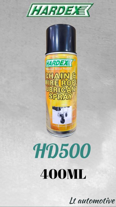 HARDEX HD500 Chain & Wire rope lubricant spray 400ml | Lazada