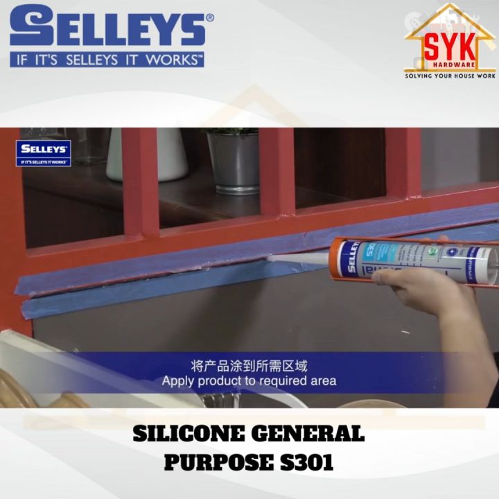 SYK Selleys S301 Silicon Sealant General Purpose Waterproof Seal ...