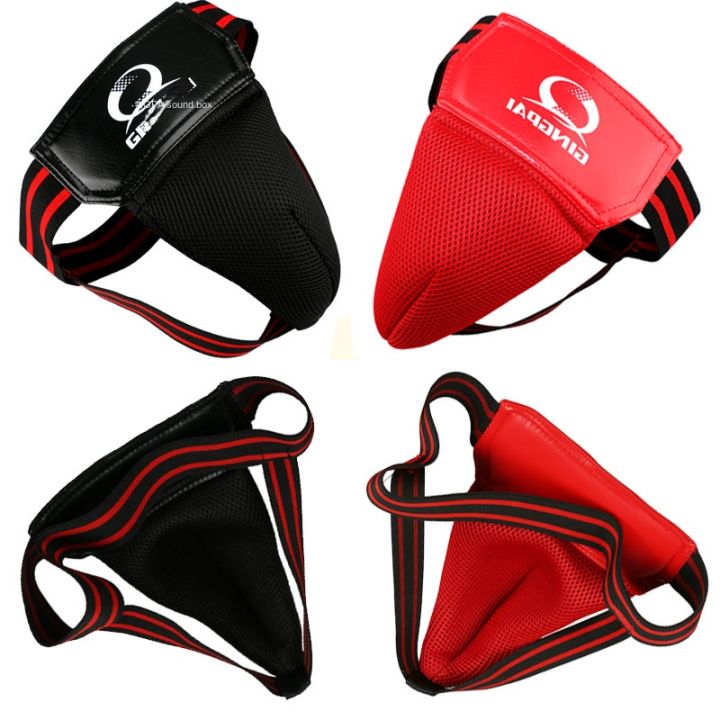 Red Black Adult Male MMA Jockstrap Boxing Sanda Groin Guards Taekwondo ...