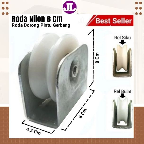 Roda Pagar Nilon Ukuran 8 cm Pintu Besi Roda Gerbang Nilon Ukuran 8 cm ...