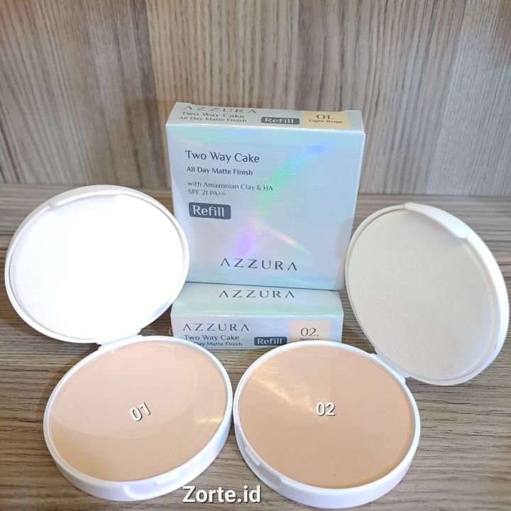[ AZZURA ] (Reffil) Bedak Two Way Cake | Lazada Indonesia