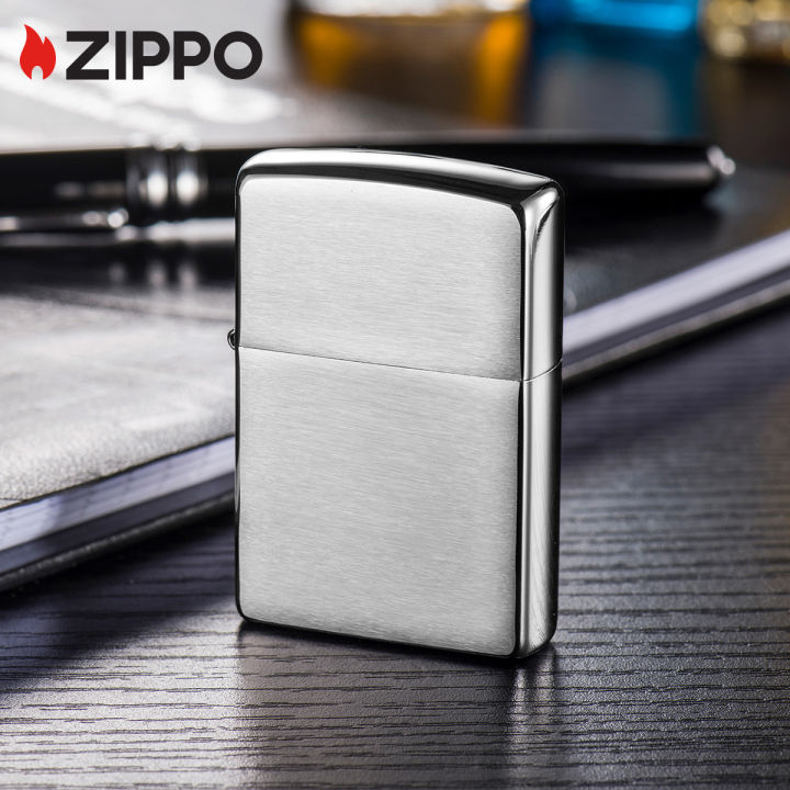 Zippo Classic Brushed Chrome Windproof Pocket Lighter | Zippo 200 (Lighter without fuel inside ...