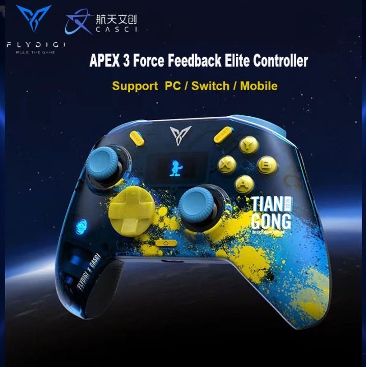 Original Flydigi APEX 3 Aerospace Version Force Feedback Hall Trigger Elite Gamepad Wireless ...