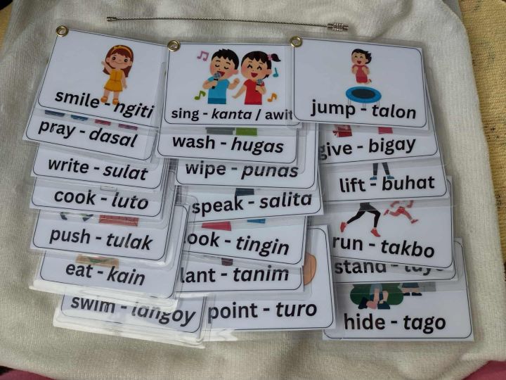 English - Tagalog Root words / English - Tagalog action words / Action ...