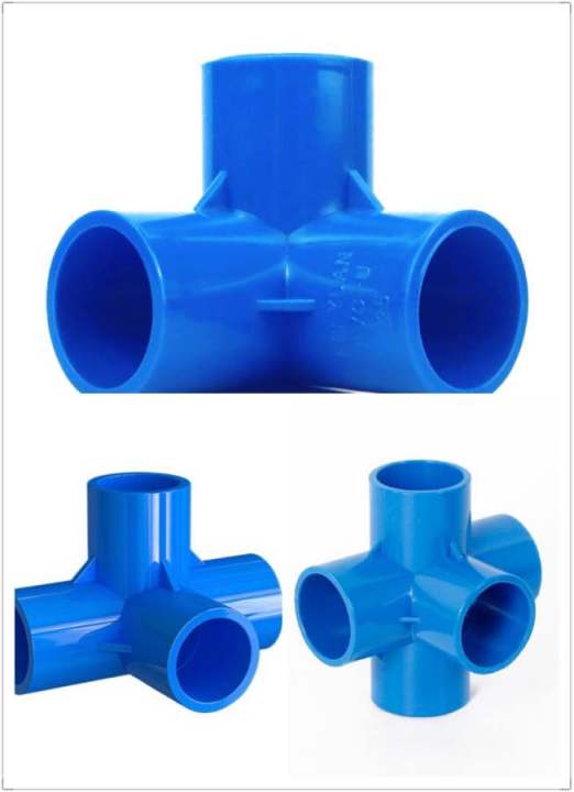 pvc blue fitting: 3way 4way and 5way tee 1/2" 3/4" 1" | Lazada PH