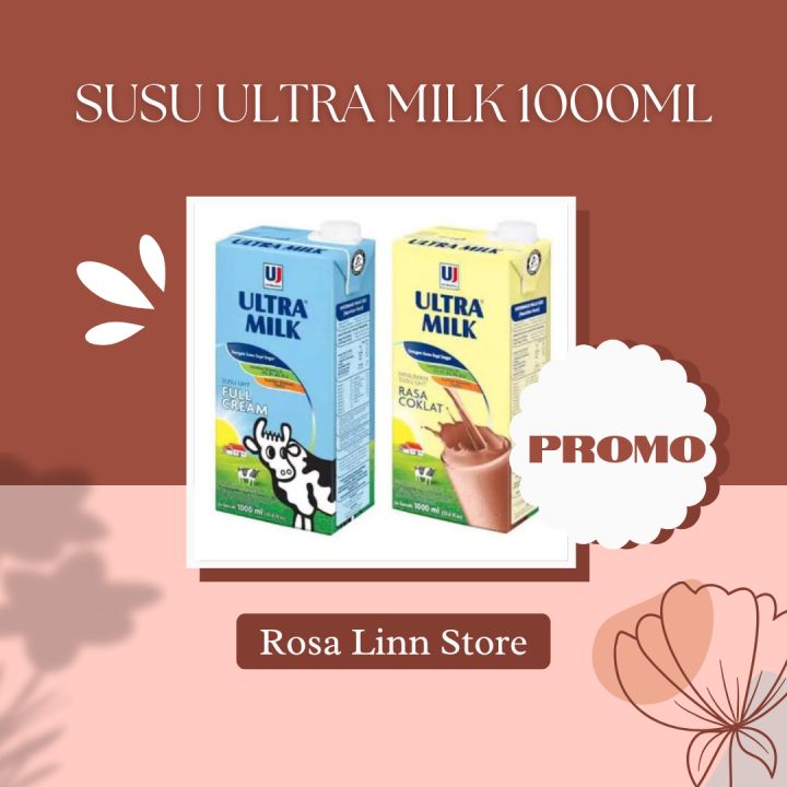 SUSU ULTRA MILK 1000 ML - SUSU UHT 1000 ML | FULL CREAM | COKELAT | Lazada Indonesia