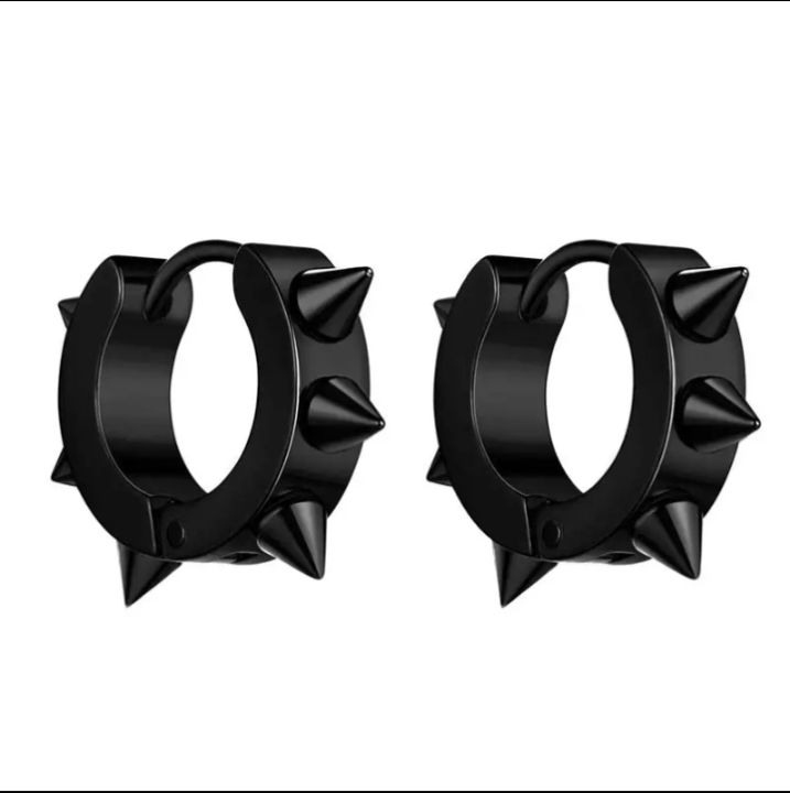 Anting Tindik Titanium Stainless Steel – Gaya Punk Rock Duri Metal ...