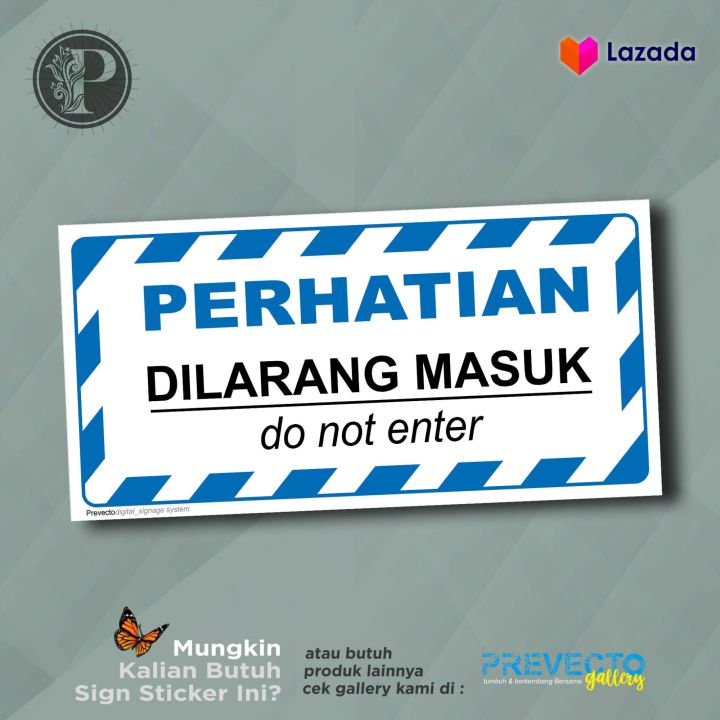 Stiker Safety Sign K3 Rambu Dilarang Masuk | Lazada Indonesia
