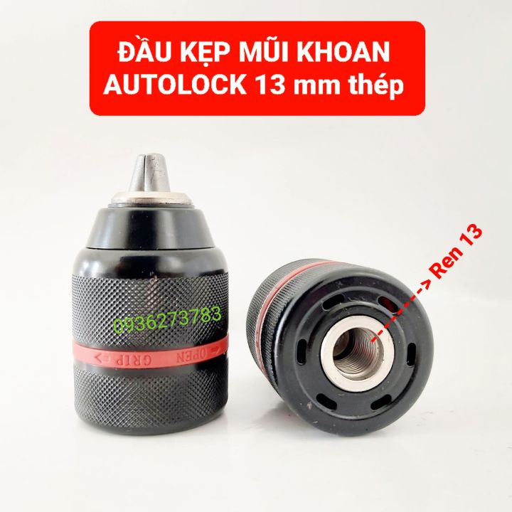Đầu khoan tự động, đầu kẹp mũi khoan 13mm thép dùng cho khoan điện và ...