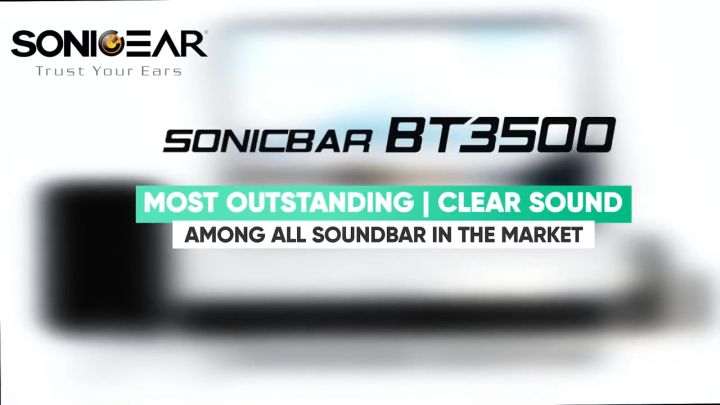 SonicGear SonicBar BT3500 Soundbar and Subwoofer | Lazada