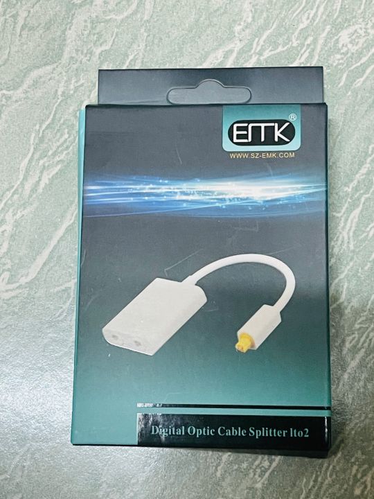 Digital SPDIF Optical Audio Splitter 2 Way Toslink Splitter Adapter 1 ...