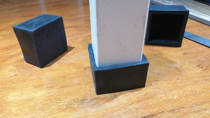 2x2 inches (50MM) SQUARE OUTER HEAVY DUTY Tubular Rubber Footings ...