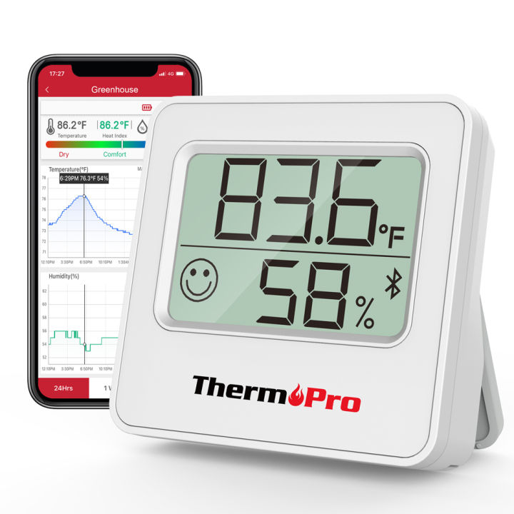 ThermoPro TP357 80M Smart Wireless Digital Thermometer Hygrometer ...