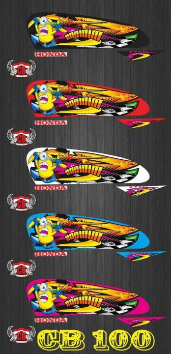 STIKER STRIPING DECAL VARIASI DAN LAMINASI HONDA CB 100 MINION | Lazada ...