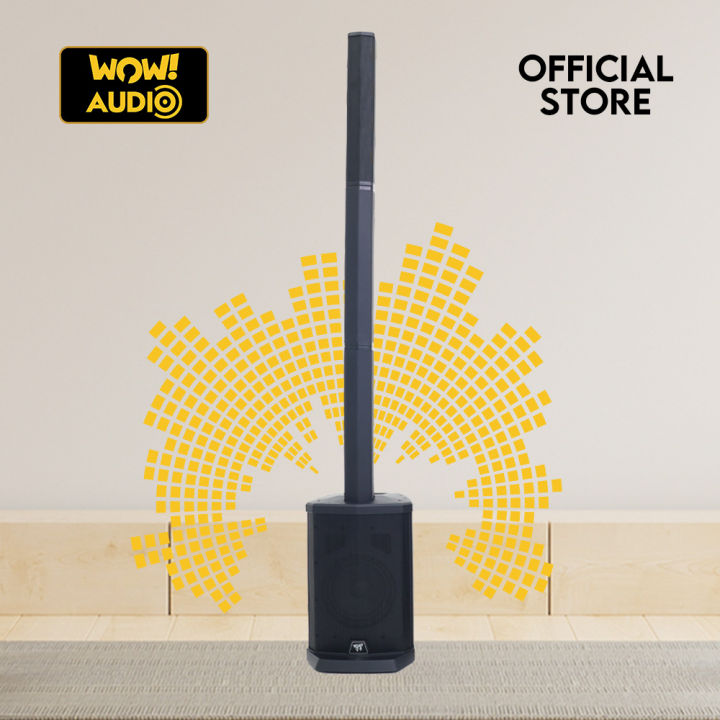 WOW! Audio DINAMICO Powered Column Speaker - 400W, 3-Channel Mixer ...